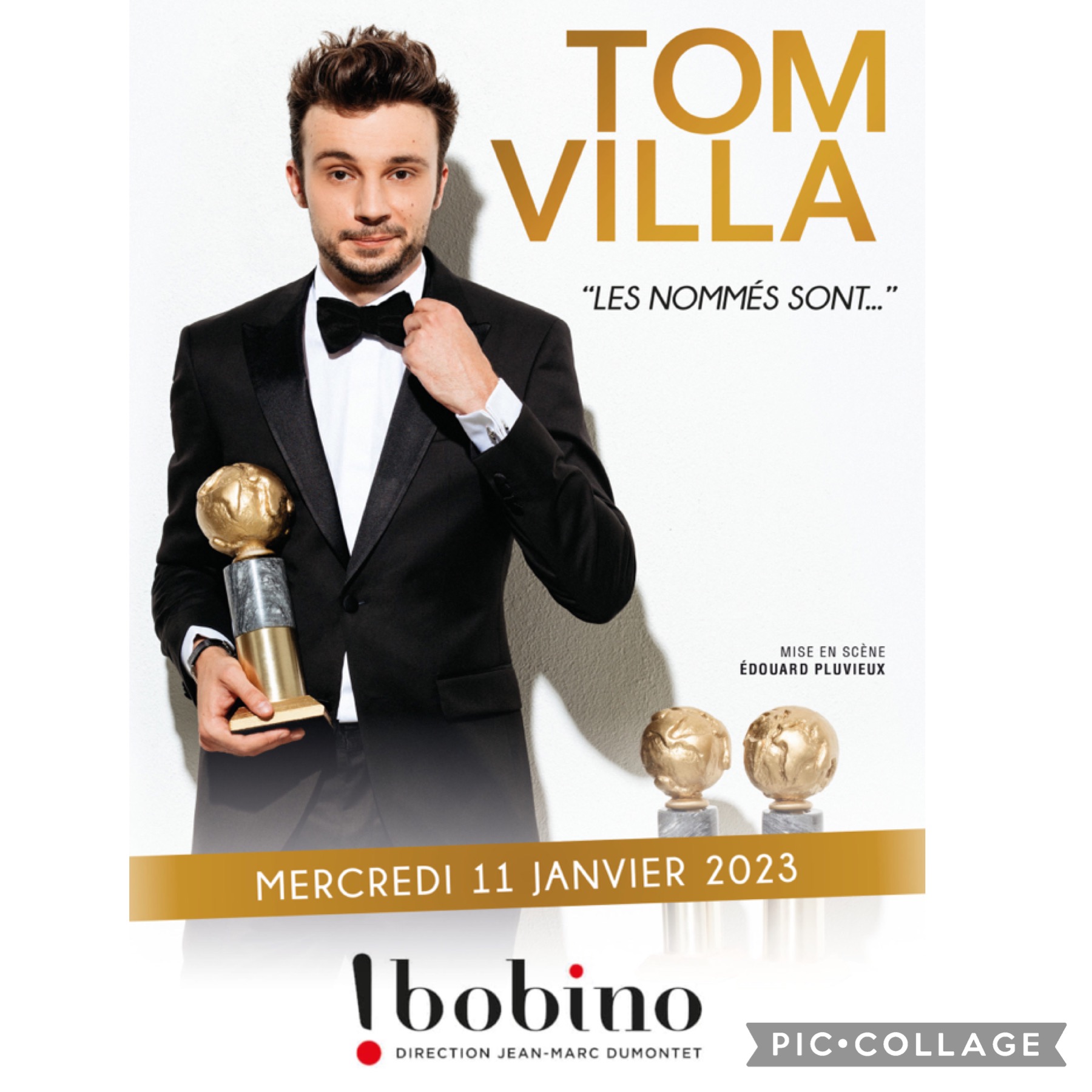 Tom Villa, son spectacle « Les nommés sont … » en direct à Bobino sur ...